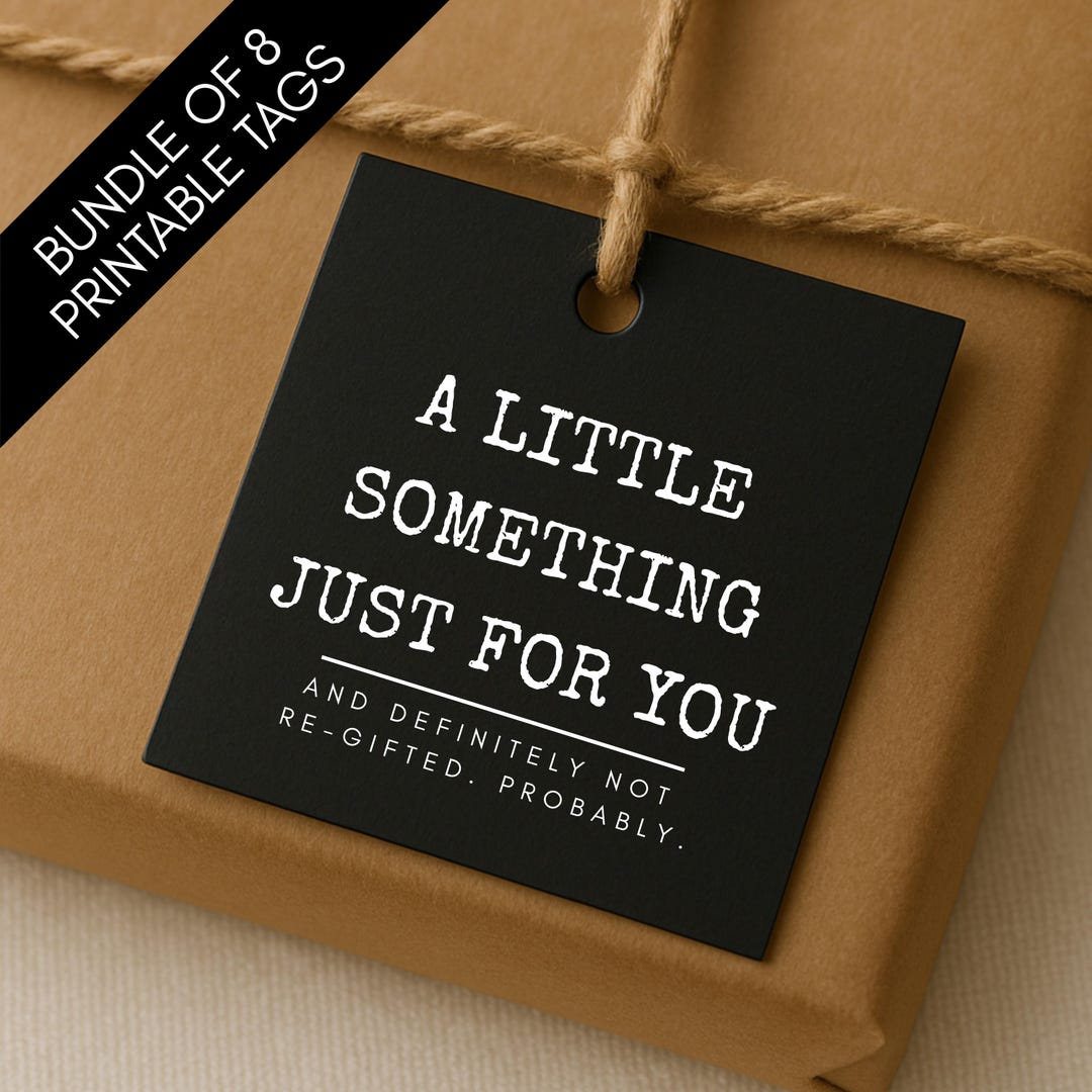 Printable Gift Tags | Funny DIY Tag Set for Gifts, Weddings, Bottles ...