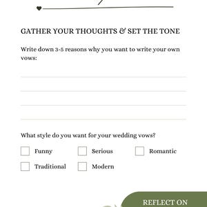 Wedding Vows Workbook, a Printable Step-by-step Guide to Write ...
