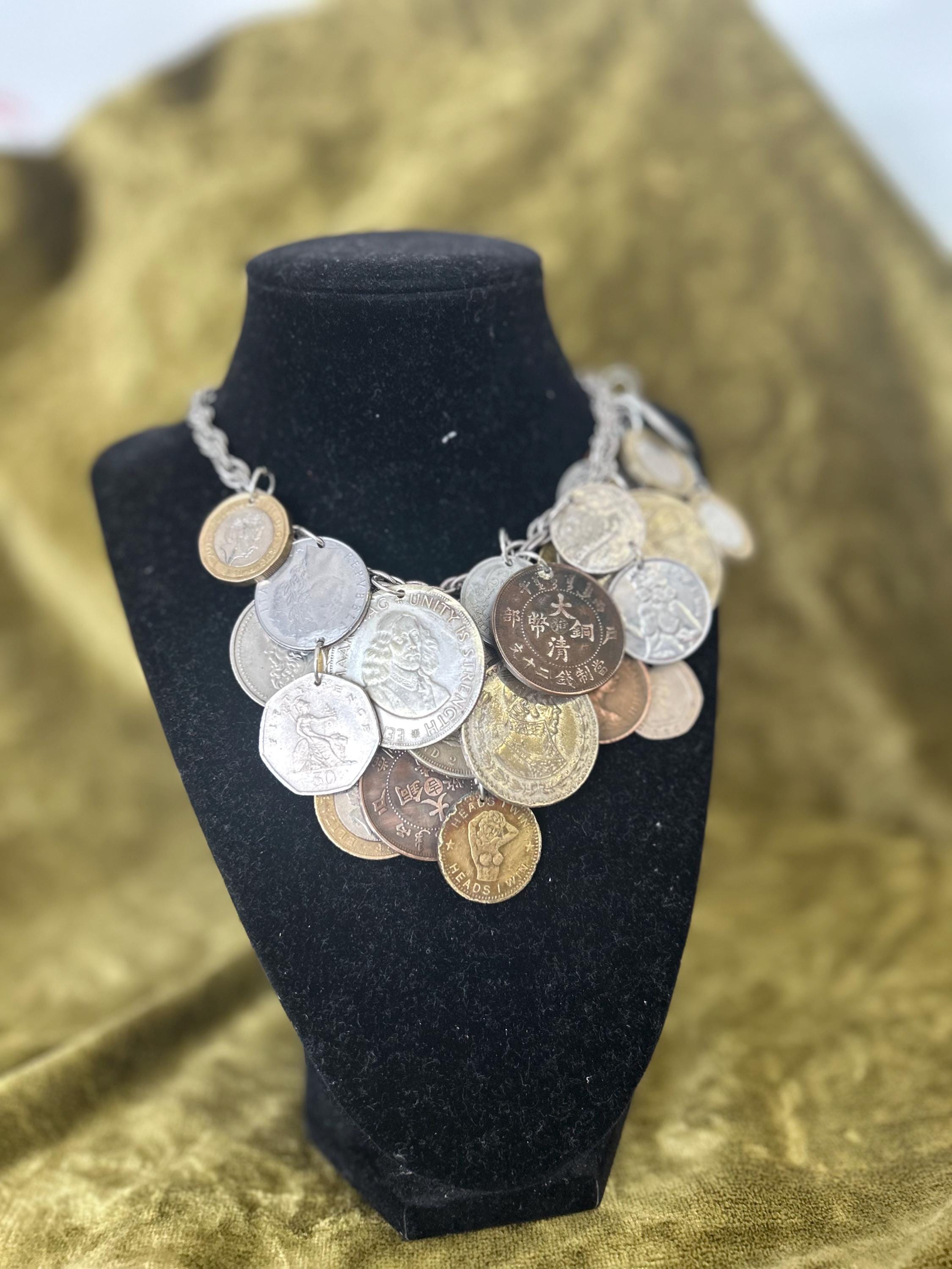 Vintage Coin Upcycled Necklace - Etsy