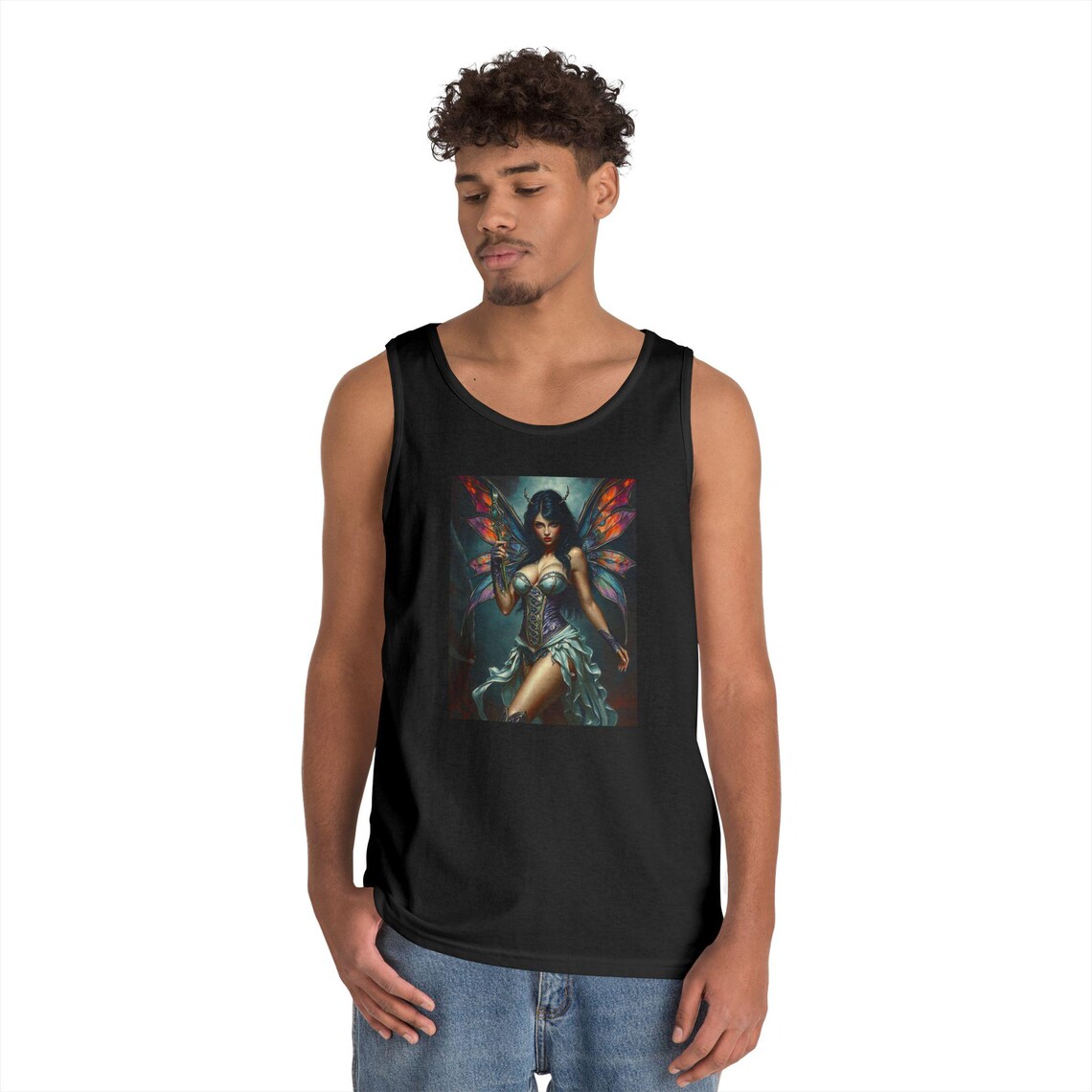 Goth Fairy Tank Top, Sexy Gothic Sleeveless Shirt, Unisex Cotton Vest ...