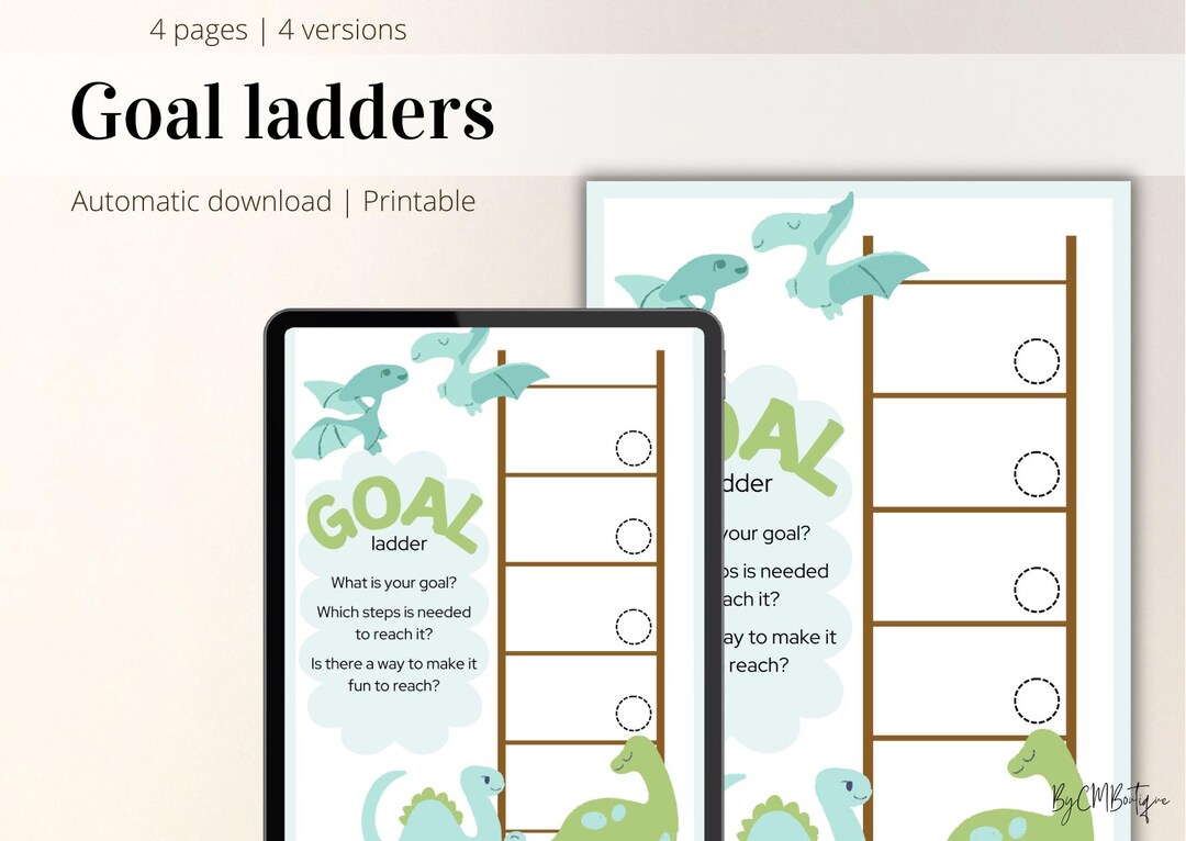 Goal Ladder | Kids | Printable Template - Etsy