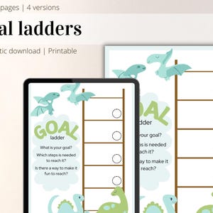 Goal Ladder Kids Printable Template - Etsy