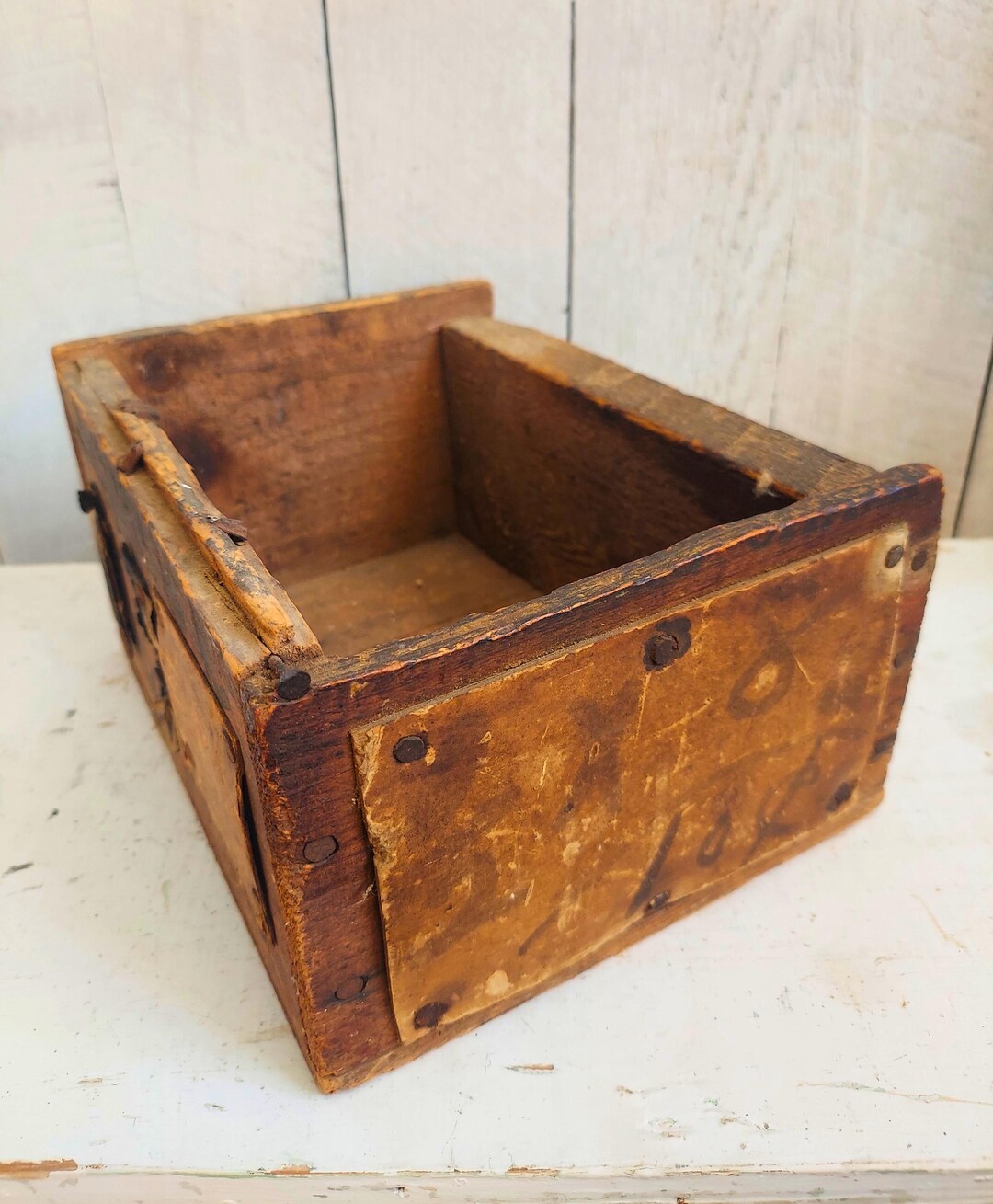 Vintage Wood Box, Hardware Store Box, Rustic Industrial Wood Box - Etsy