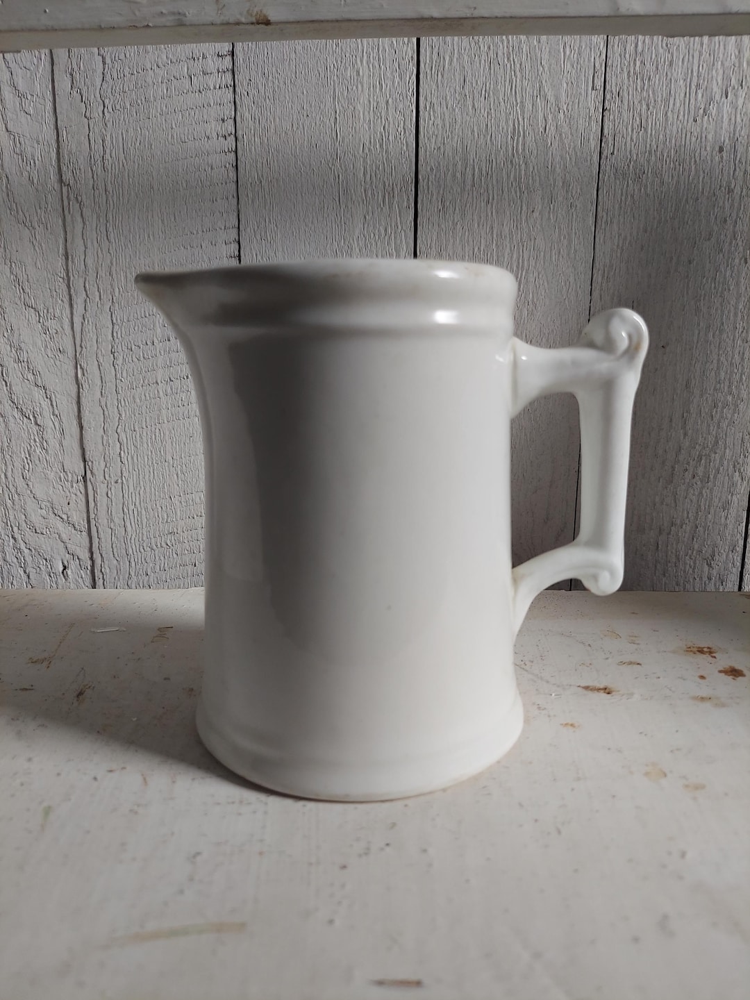 Ironstone Milk Pitcher | Vintage Farmhouse Milk Tankard | French ...