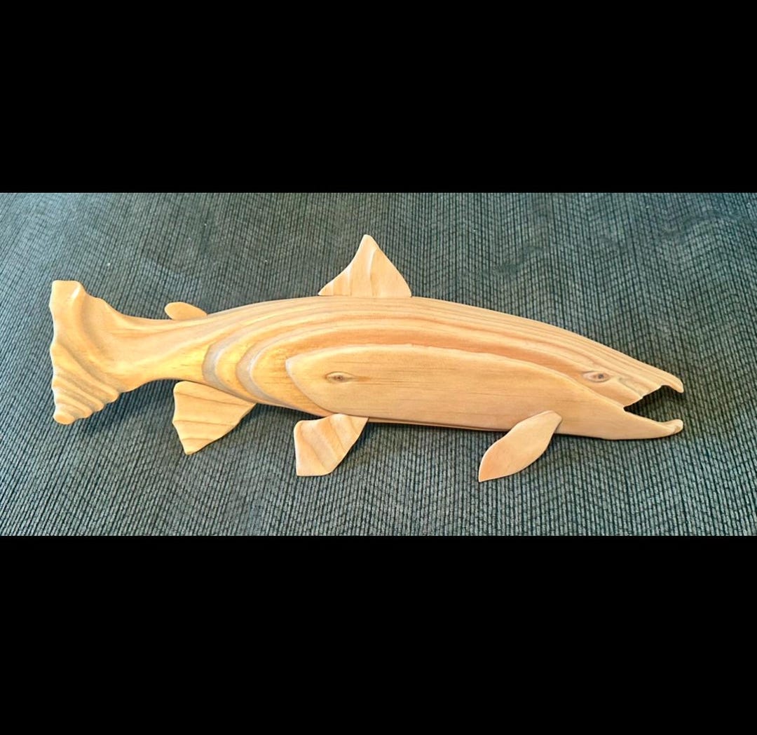 Wooden Fish, Brown Trout, Wall Hanging for Interior Decoration. - Etsy