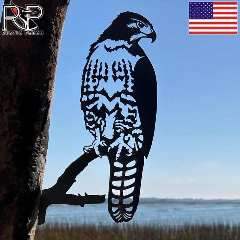 Metal Hawk Wall Art - Etsy