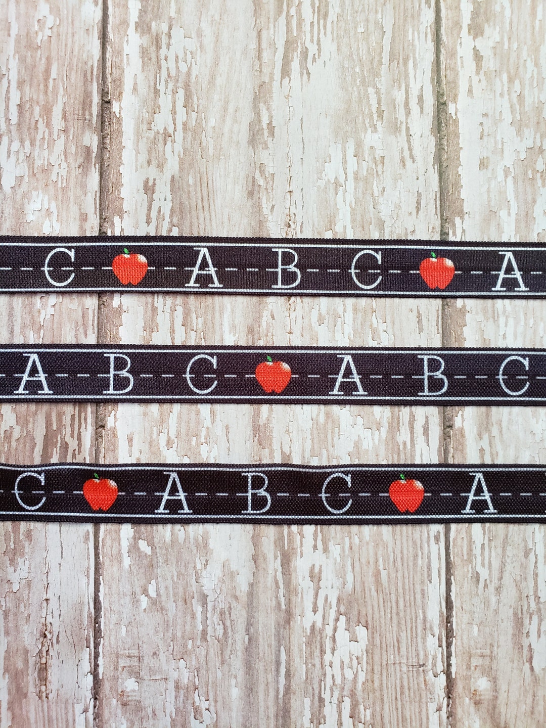 Blackboard Design ABC Fold Over Elastic, 5/8" - Etsy