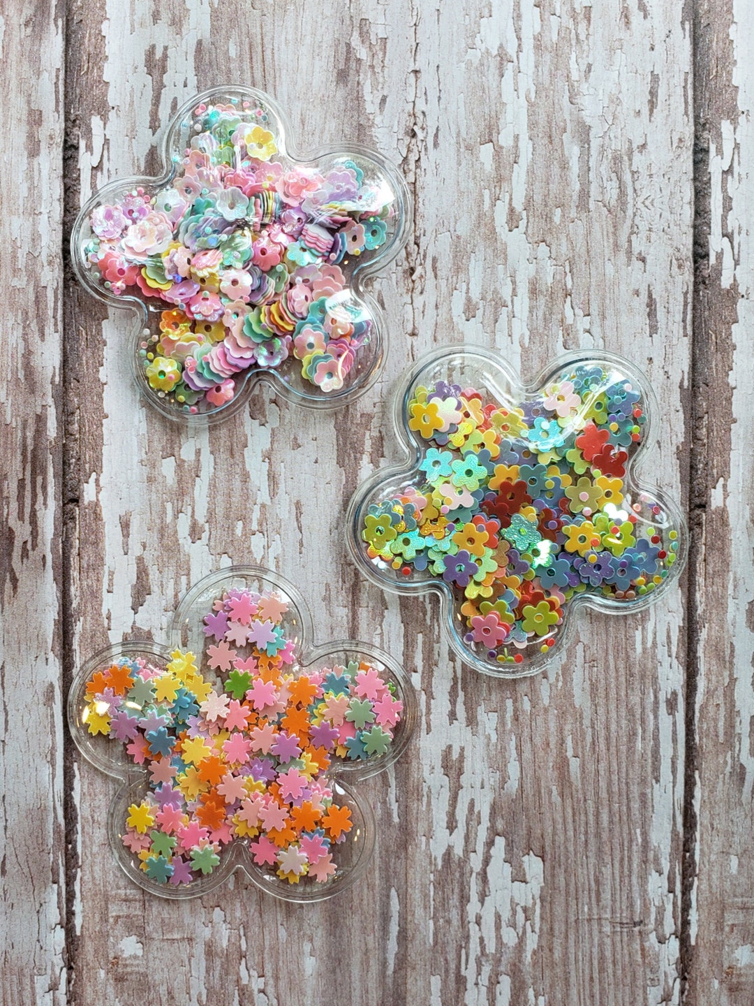 Large Flower Shaker (ONE) * Three Color Options * Iridescent Multi ...