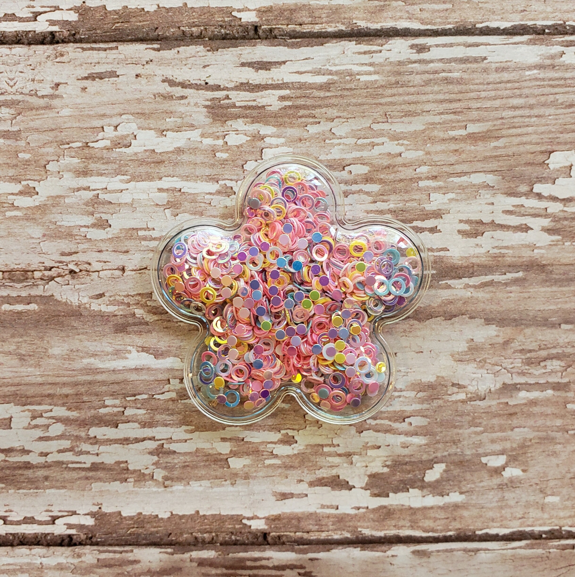 SET of TWO Flower Shakers Multi Color Iridescent Open - Etsy