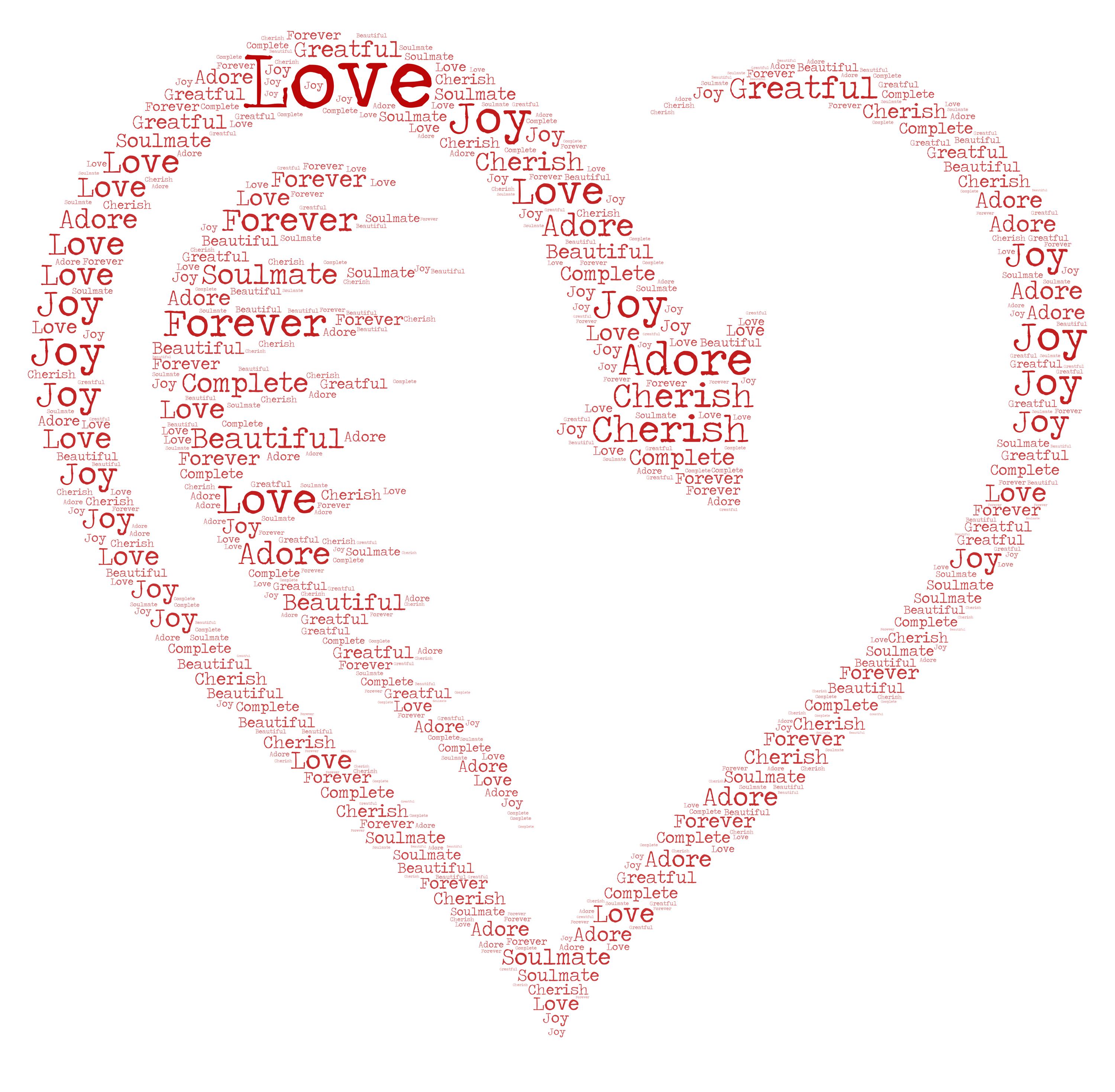 Printable Personalised Love Heart Word Art - Etsy