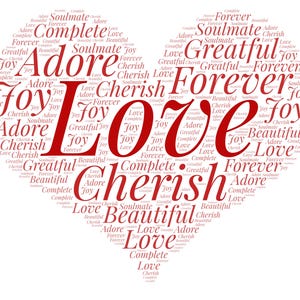 Printable Personalised Love Heart Word Art - Etsy