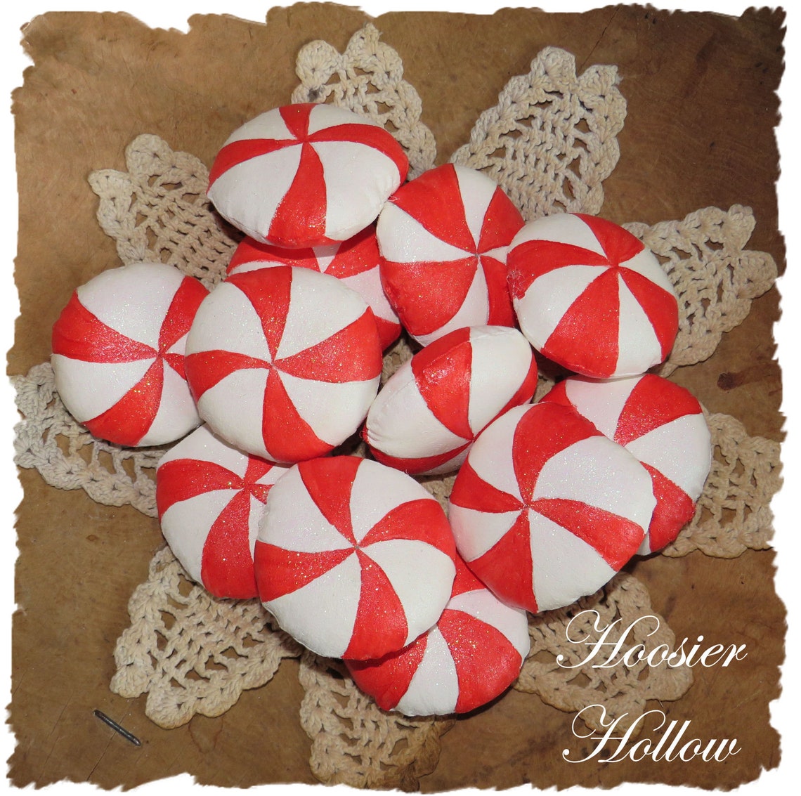 Primitive Peppermints Bowl Fillers Pattern Winter Candy PDF | Etsy