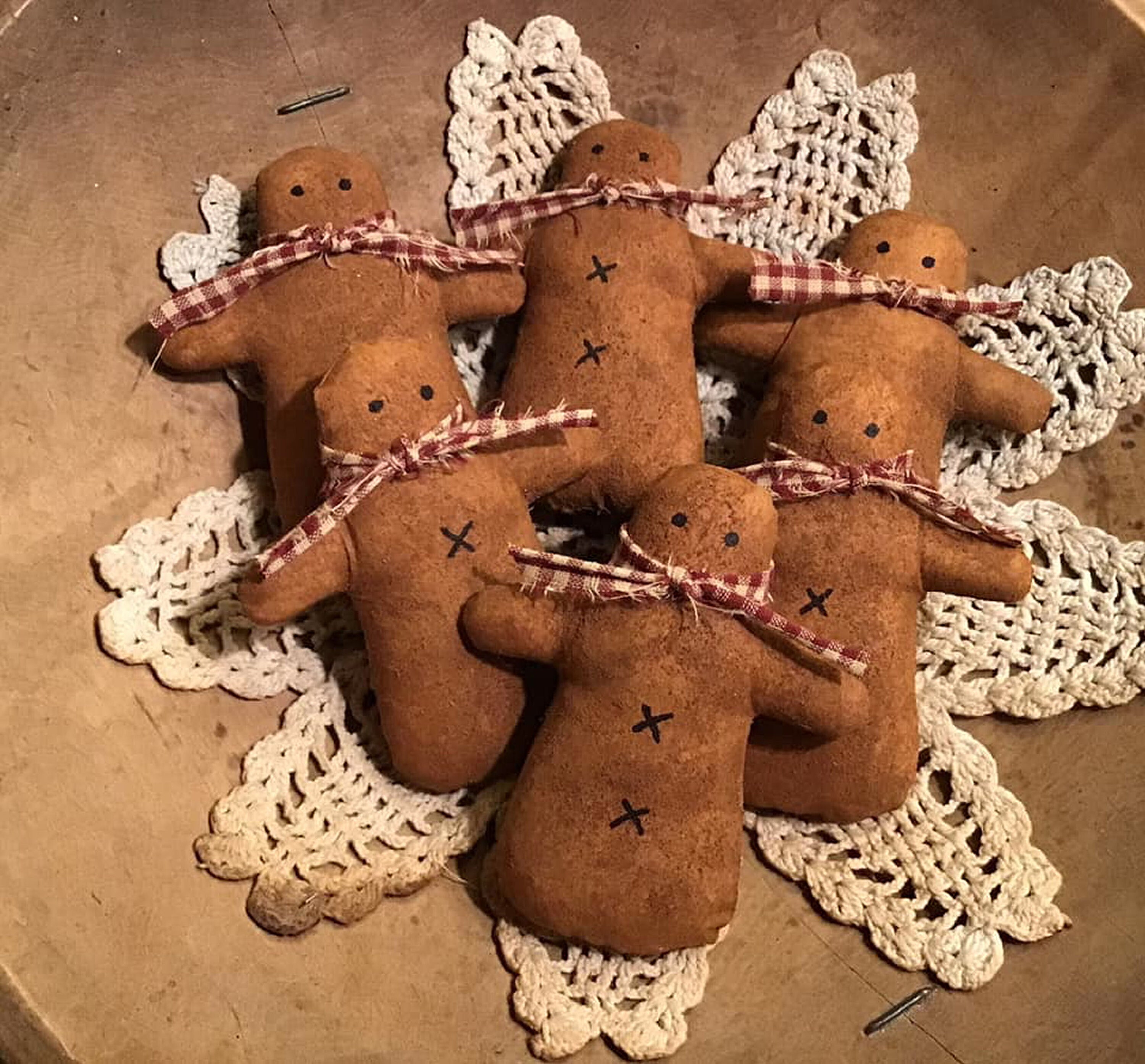 Gingie Primitive Gingerbread Man Bowl Filler or Ornament | Etsy