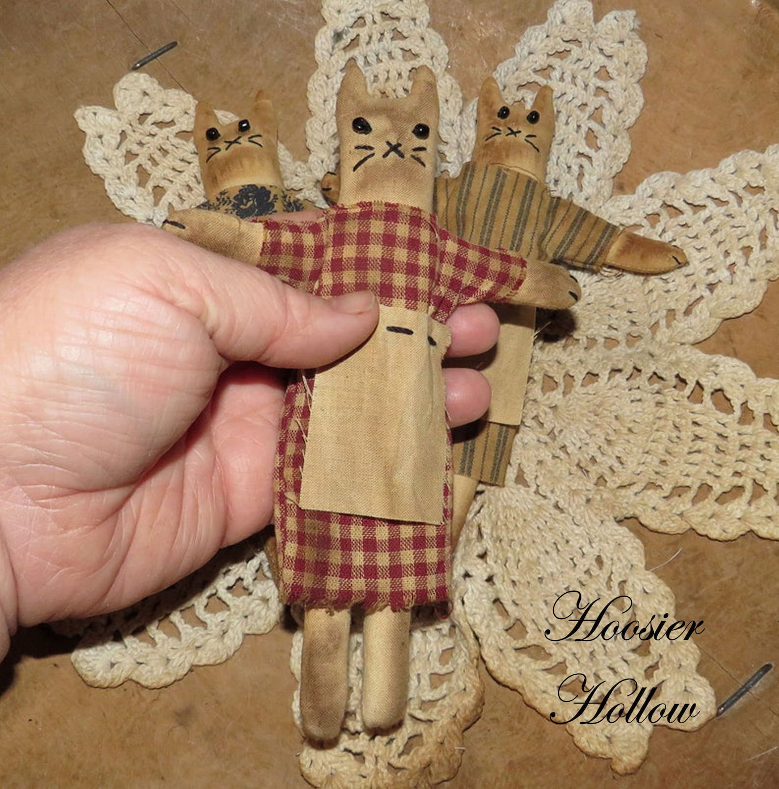 Primitive Mini Cat Dolls Pattern PDF Instant Download Bowl - Etsy