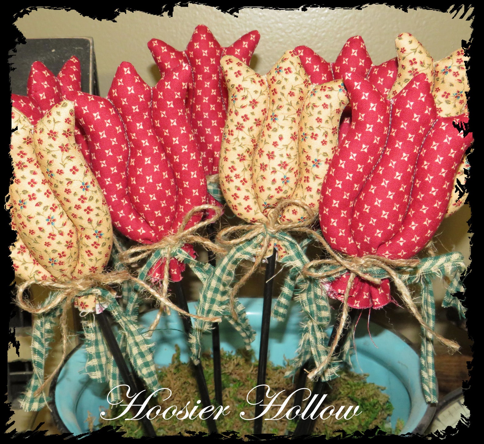 Spring Tulip Picks Pattern, Primitive Flower Sewing PDF Instant ...