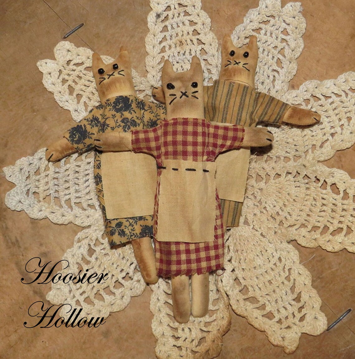 Primitive Mini Cat Dolls Pattern PDF Instant Download Bowl - Etsy