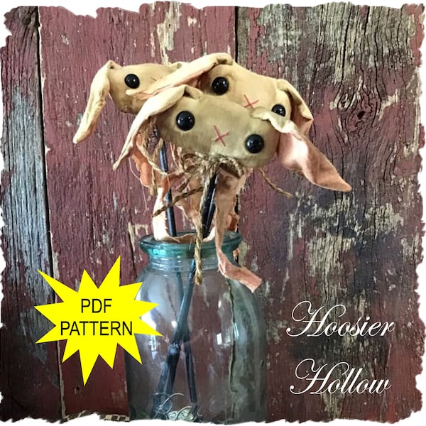 Primitive Rabbit Patterns - Etsy