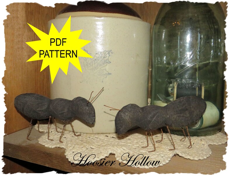 Primitive Ants Sewing Pattern PDF Instant Download Shelf - Etsy