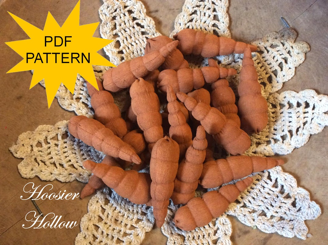 Primitive Snowman Carrot Nose Pattern, PDF Winter Craft Sewing Epattern ...
