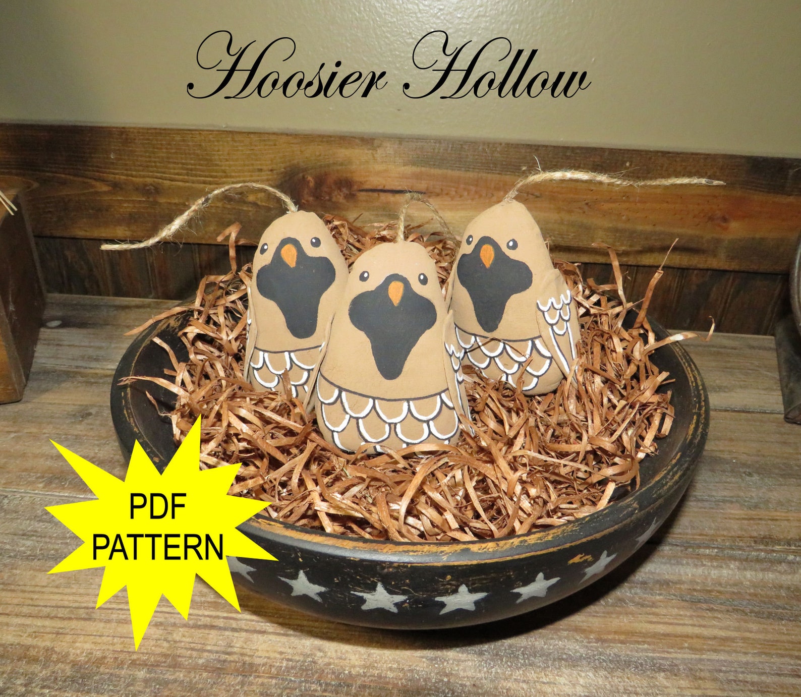 Primitive Quail Bowl Fillers Pattern Prim Bird Sewing PDF - Etsy