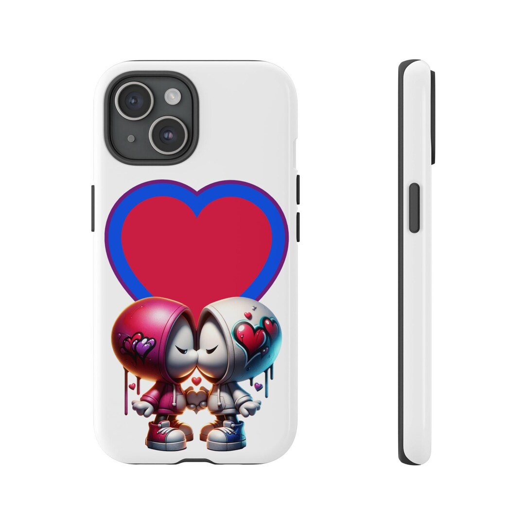 Phone Case, Cute Kissing Couple Design, Romantic Tough Cases ...