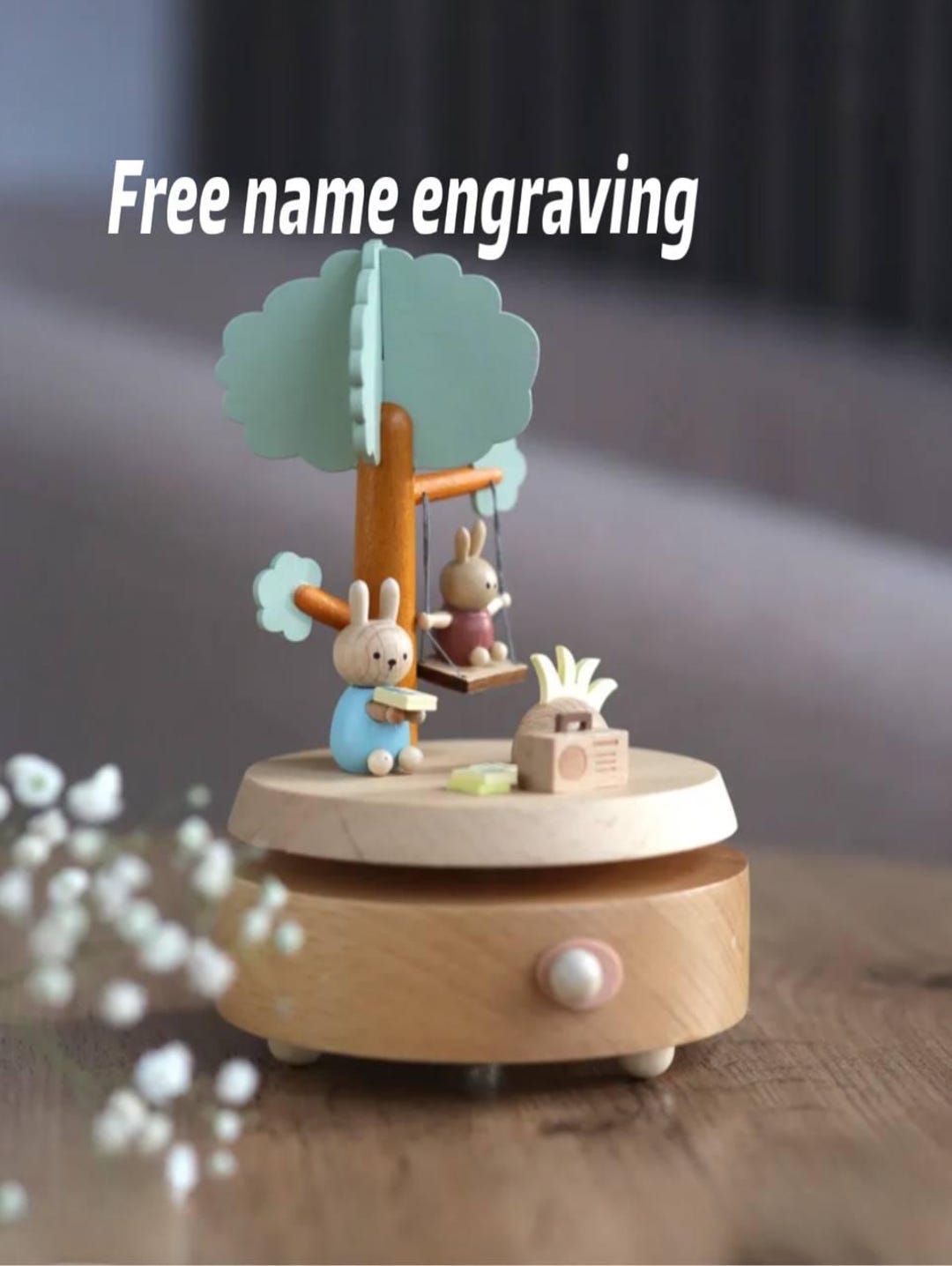 Personalized Wooden Train Music Box, Keepsake Gift for Kids, Baby ...