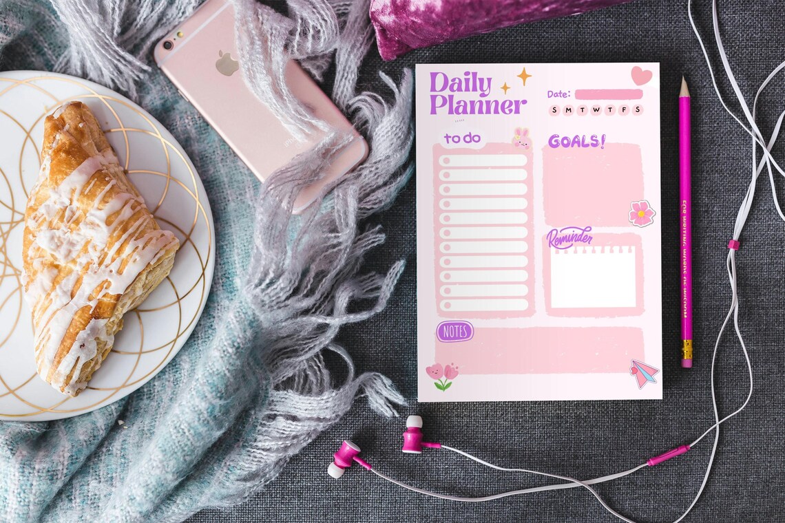 Daily Planner Template - Printable PDF for Productivity and ...