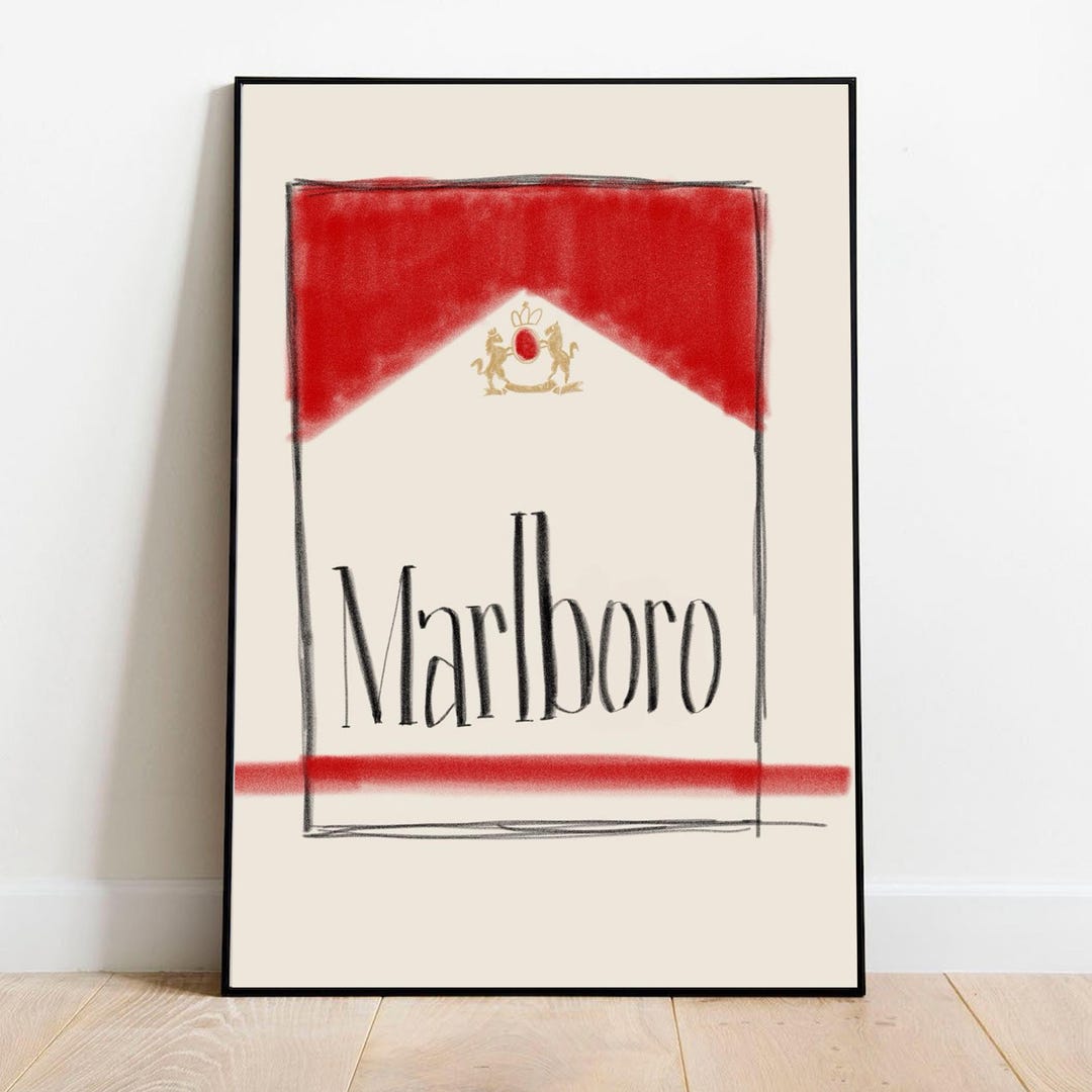 Marlboro Drawing Poster Print - Etsy
