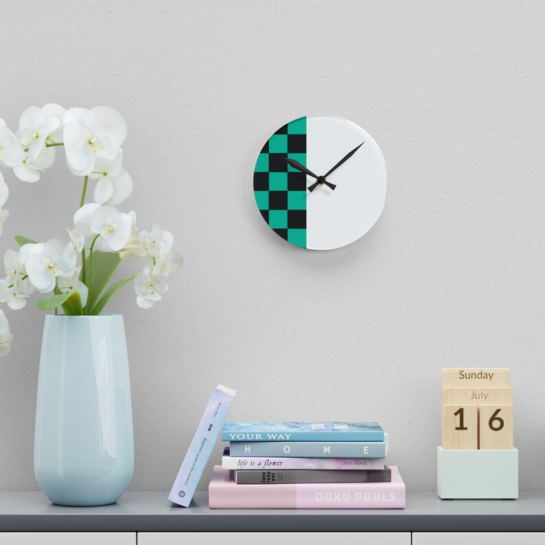 Wall Clock of demon Slayer green and Black - Etsy