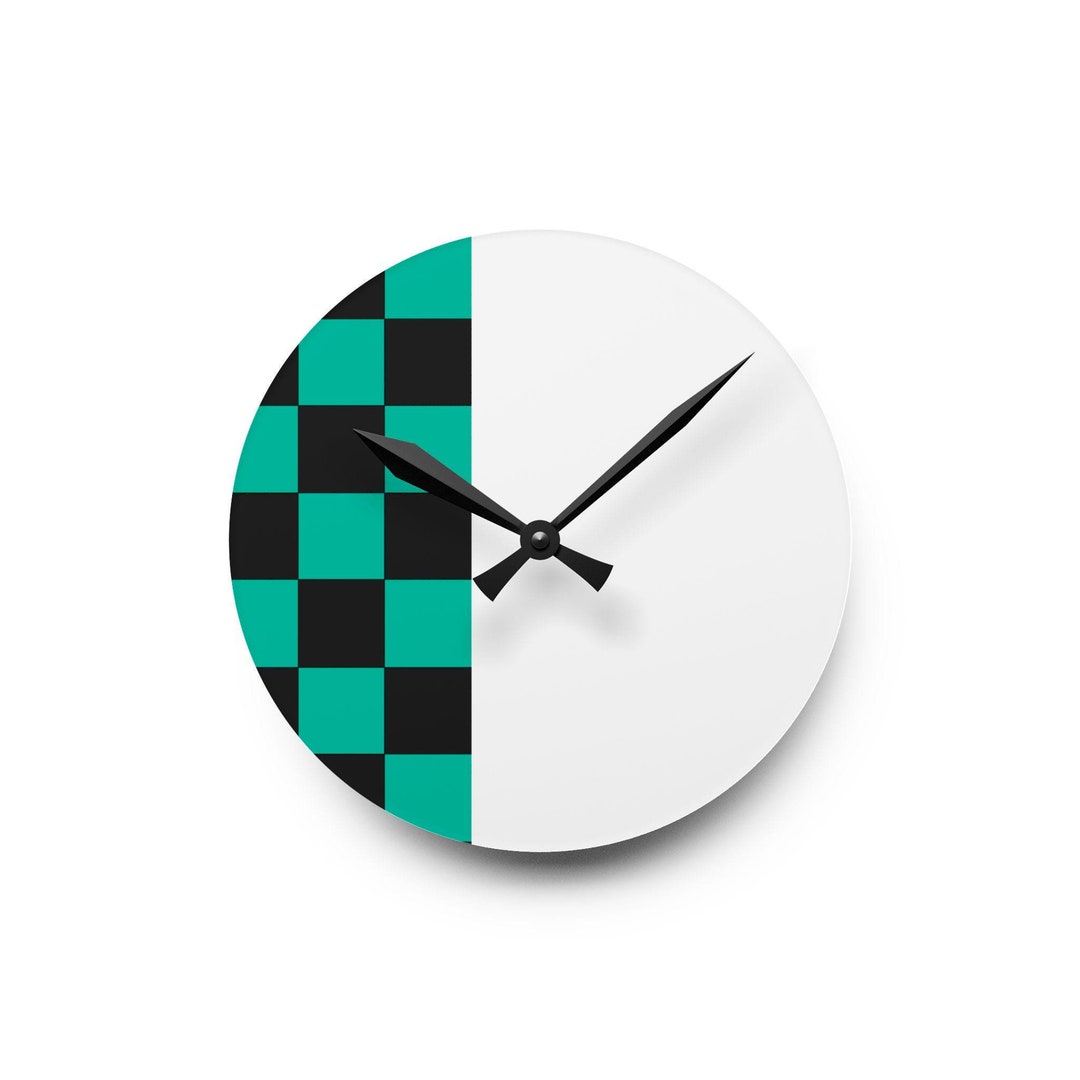 Wall Clock of demon Slayer green and Black - Etsy