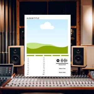 Spotify Album Template - Editable Template - Etsy