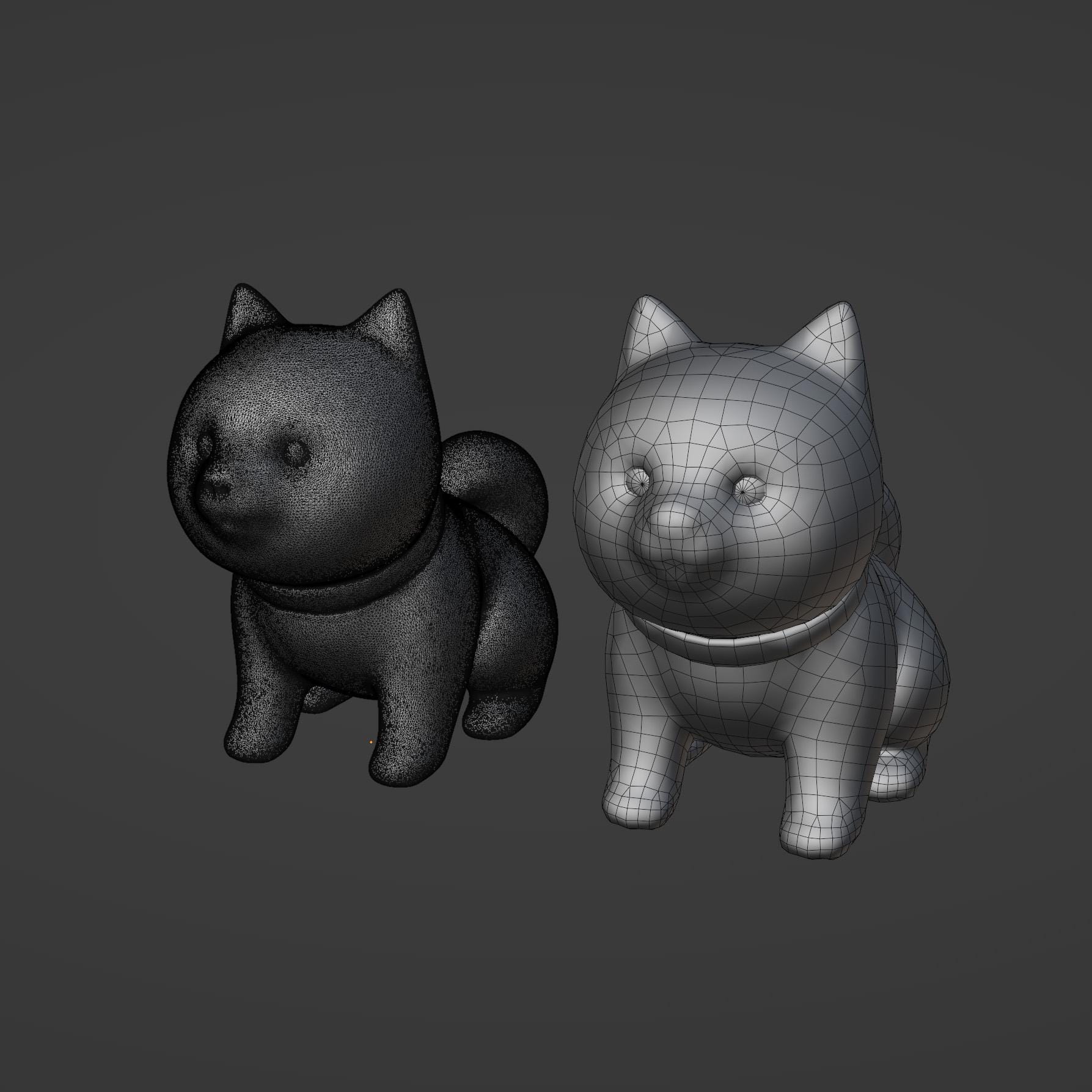 Shiba Inu 3D Print Model FBX STL - Etsy