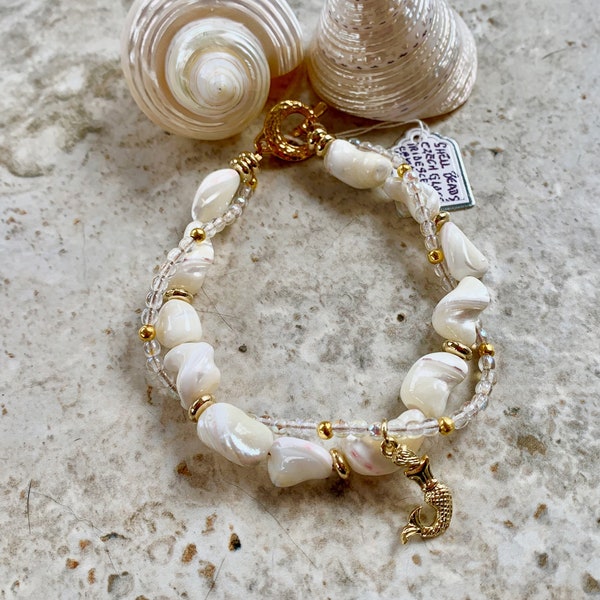 Shell Charm Bracelet - Etsy