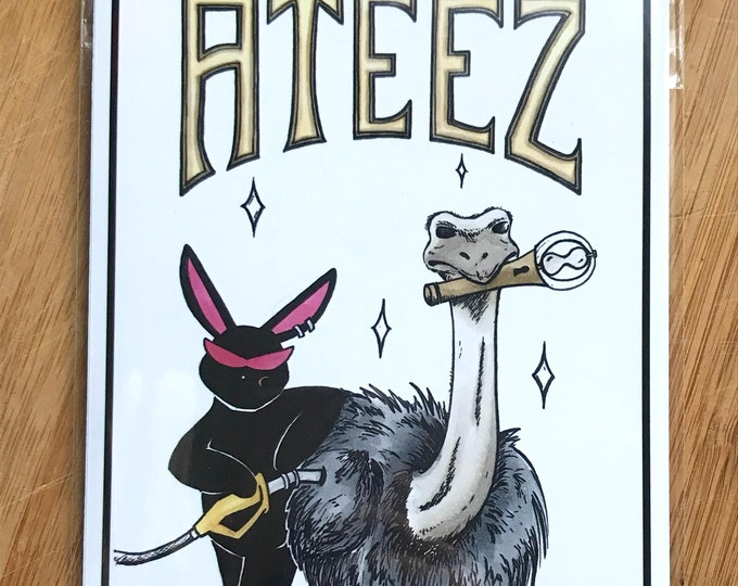 5x7 Ateez Mito Art Print Atiny Fan Art K-pop - Etsy