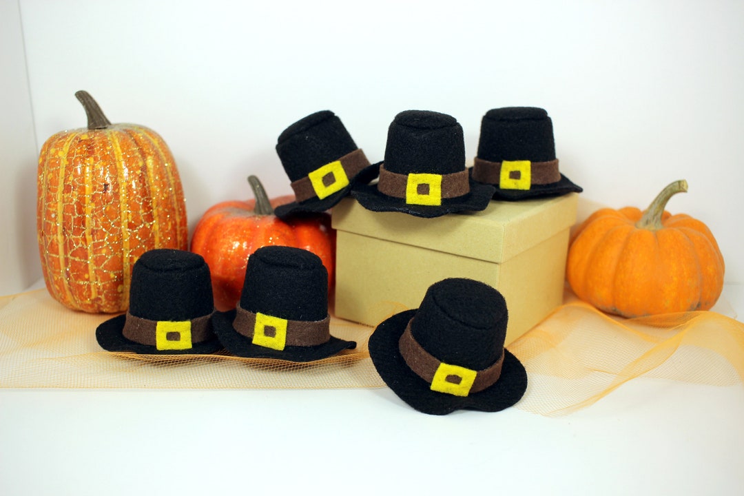 ONE Tiny Felt Pilgrim Hat Doll Hat Holiday Thanksgiving Bowl Filler - Etsy