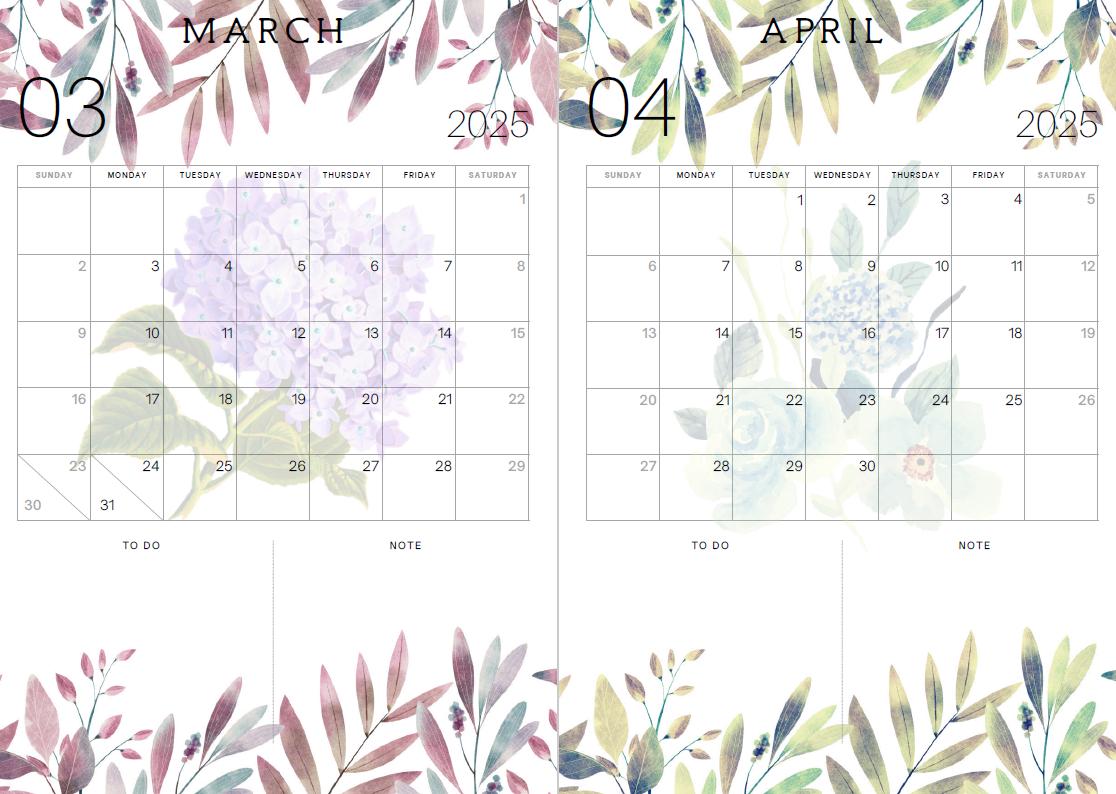 Digital Calendar 2025 Printable, Monthly Calendar PDF - Etsy