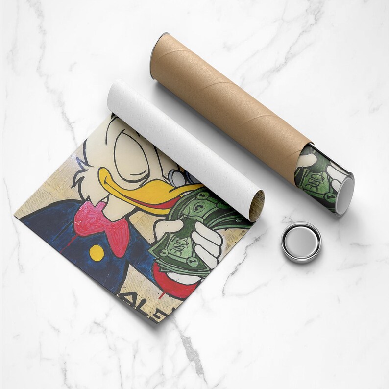 Scrooge Mcduck Dollars Pop Art Art, Mcduck Paintings on the Wall Art ...