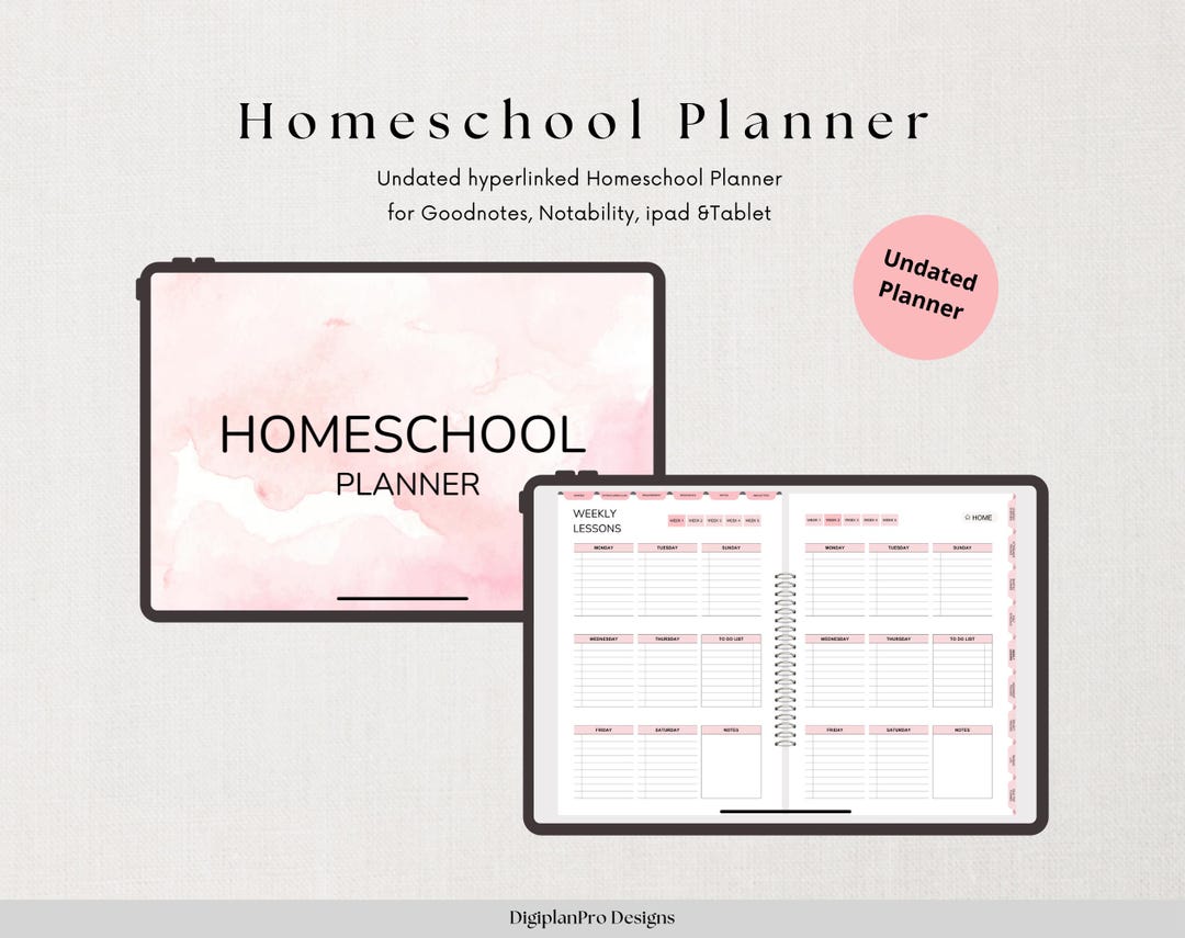 Undated Homeschool Planner for Homeschool Mom | 100 Days of School ...