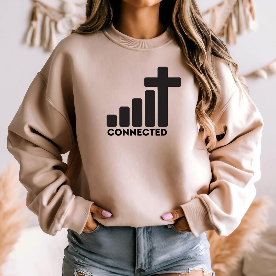 Connected Cross SVG: Christian Signal Bars Design (digital Download) - Etsy