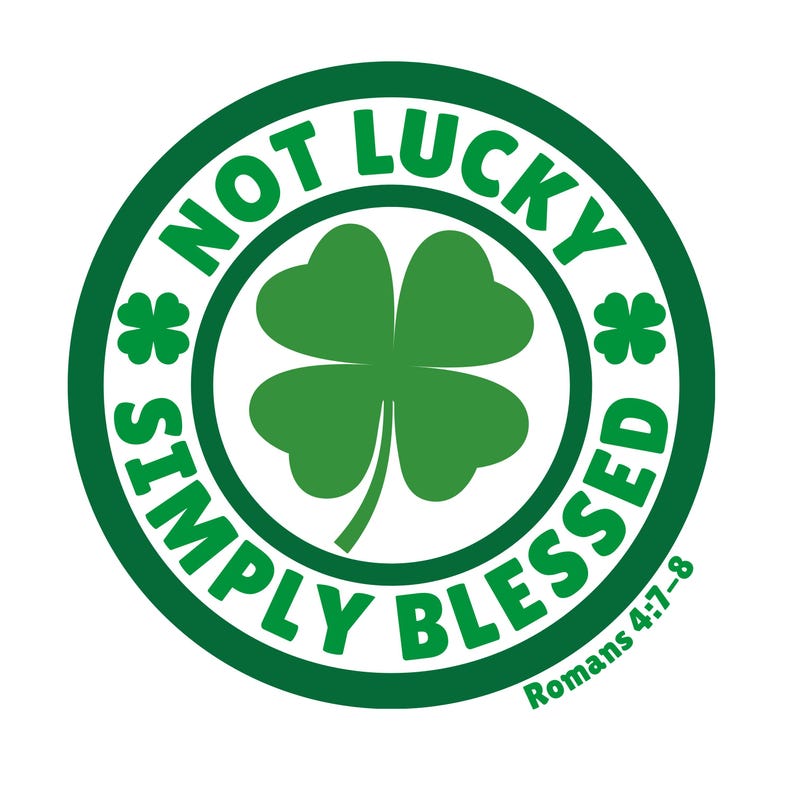 St. Patrick's Day Christian SVG: Not Lucky Simply Blessed (digital ...