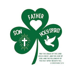 Christian Trinity Shamrock SVG | Father Son Holy Spirit PNG SVG | St ...