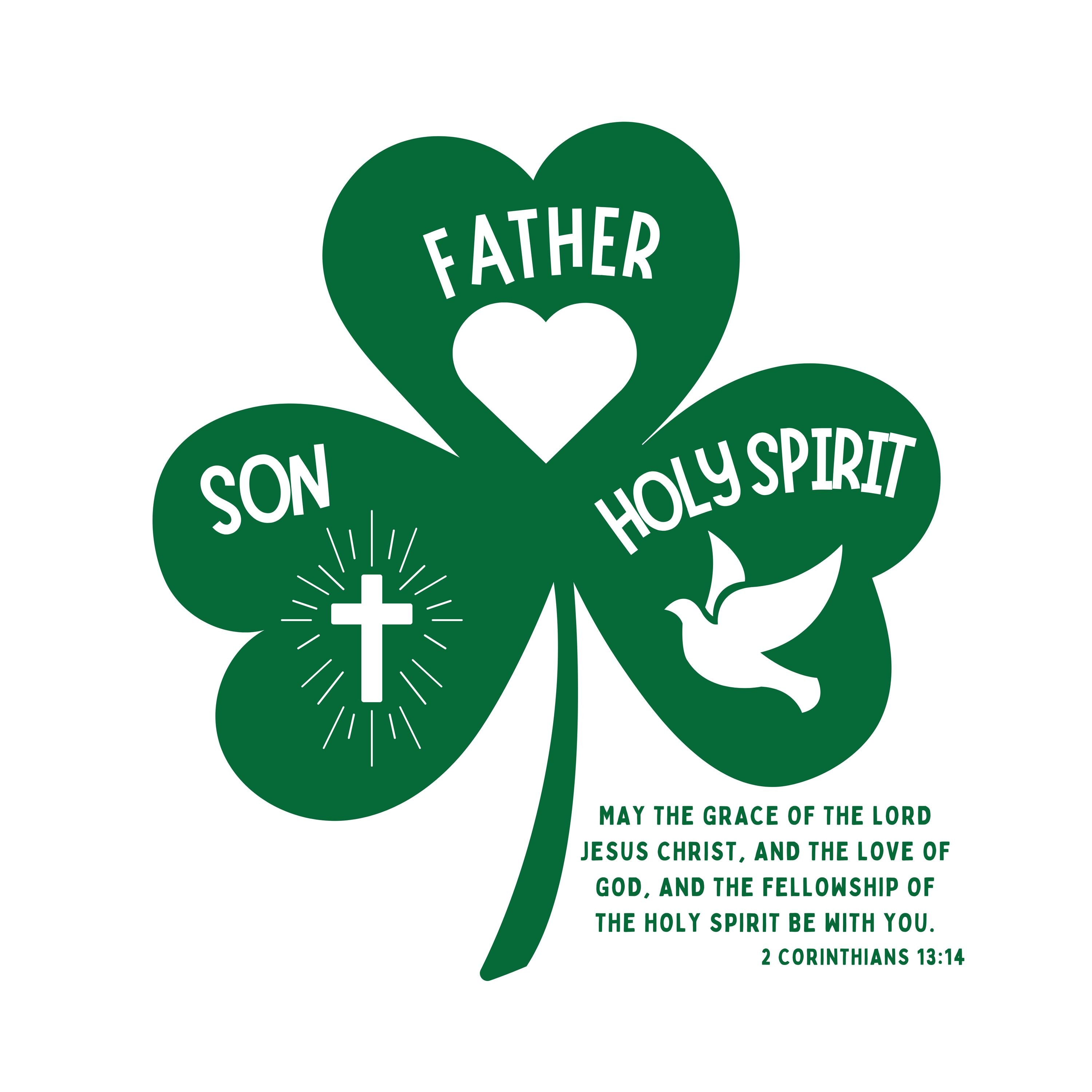 Christian Trinity Shamrock SVG | Father Son Holy Spirit PNG SVG | St ...