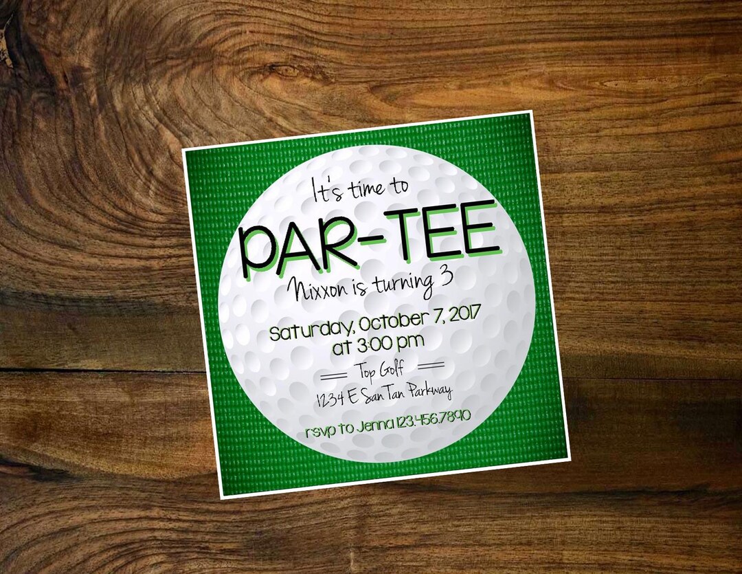 Golf Party Invitation - Etsy