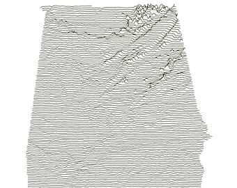 Colorado Ridgeline Plot SVG Digital Download | Topographic Contour ...
