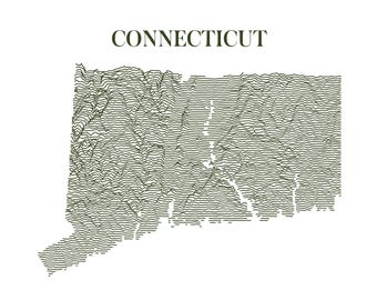 Vermont Ridgeline Plot SVG Digital Download | Topographic Contour Lines ...