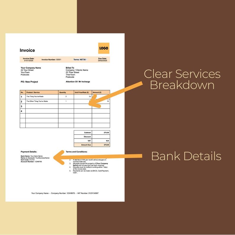 Invoice Template 2025 | Easy to Use Business Invoice Template | Word ...