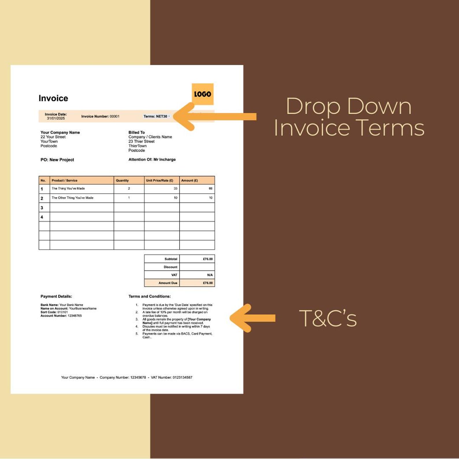 Invoice Template 2025 | Easy to Use Business Invoice Template | Word ...