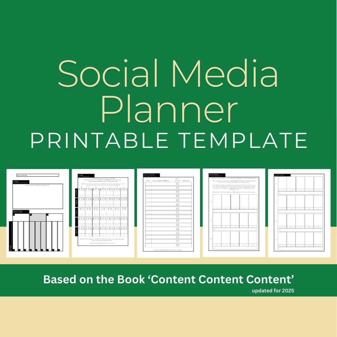 Social Media Planner - Printable Template | Perfect for Small ...