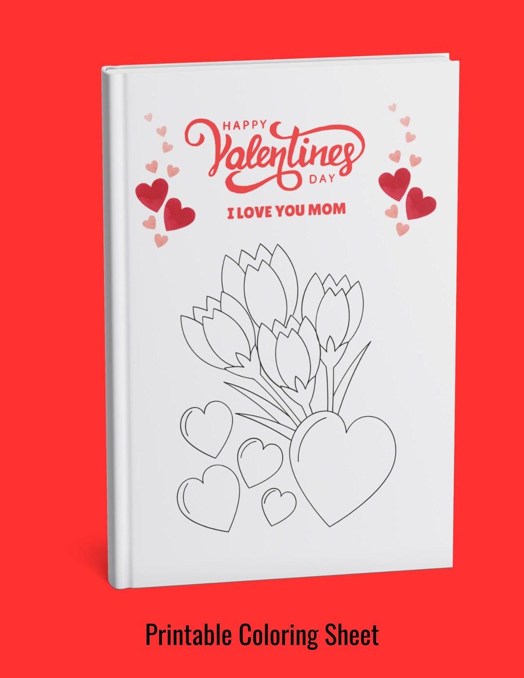 Valentines Day Coloring Sheets, Kids Valentines Craft, Printable ...