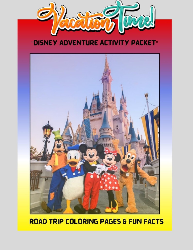 23 Page Disney World Coloring, Disneyworld, Travel Coloring, Magic ...